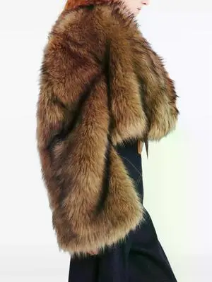 A.W.A.K.E. Mode Faux Fur Cropped Jacket
