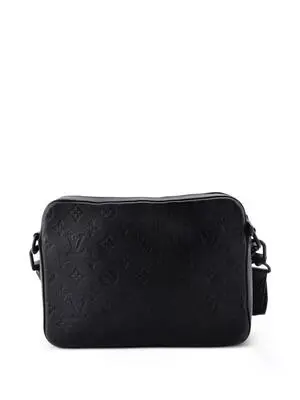 LOUIS VUITTON Trio Messenger Bag Monogram Shadow Leather - Black