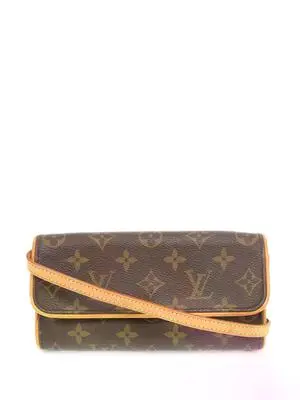 LOUIS VUITTON 2000 Monogram Pochette Twin Pm Crossbody Bag - Brown