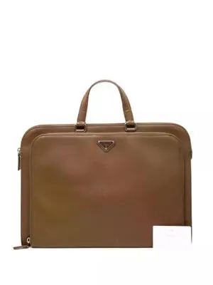 Prada 2013-2026 Saffiano Business Bag - Brown