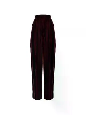 Valentino Garavani Velvet Pleated Wide-leg Trousers