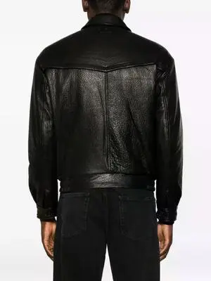 SALVATORE SANTORO Grainy Leather Jacket