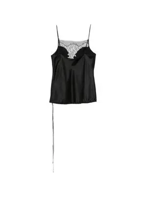 Carine Gilson Lace-trim Silk-satin Camisole