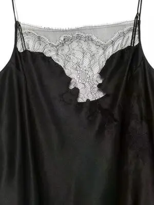 Carine Gilson Lace-trim Silk-satin Camisole