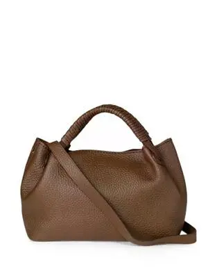 VISONA` Mia Leather Tote Bag - Brown