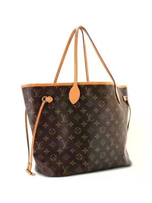 LOUIS VUITTON Neverfull Mm Monogram Canvas Tote Bag - Brown
