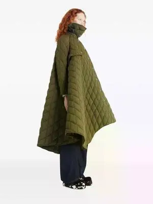 A.W.A.K.E. Mode Quilted Asymmetric-hem Trench Coat
