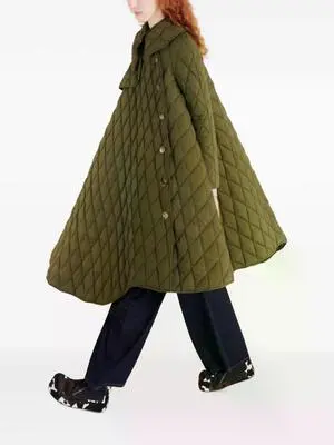 A.W.A.K.E. Mode Quilted Asymmetric-hem Trench Coat