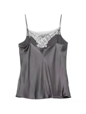 Carine Gilson Lace-trimmed Silk Camisole