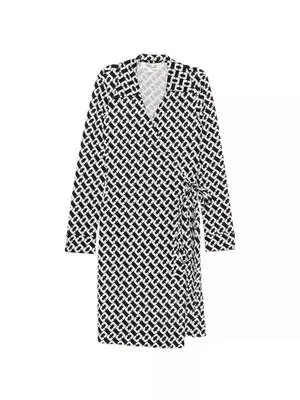 Diane Von Furstenberg Chain-link Print Wrap Dress