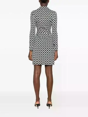 Diane Von Furstenberg Chain-link Print Wrap Dress