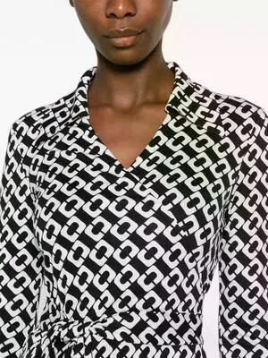 Diane Von Furstenberg Chain-link Print Wrap Dress