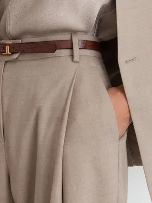 REISS Juniper Wool-blend Barrel-leg Suit Trousers