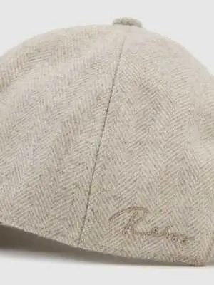 REISS Helena Wool-blend Herringbone Baseball Cap