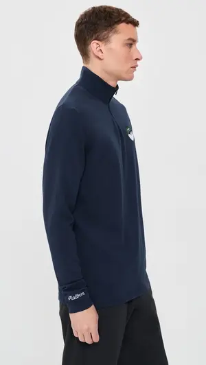 MALBON Mid-weight Stretch Jersey Quarter Zip Jacket