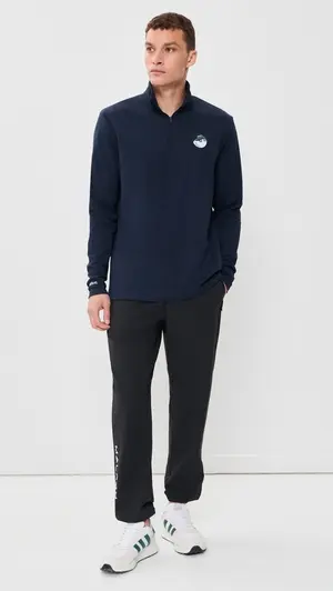 MALBON Mid-weight Stretch Jersey Quarter Zip Jacket
