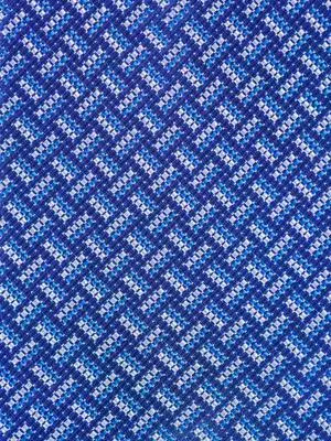 Brioni Geometric-pattern Tie - Blue