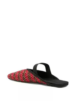 Flowze Woven Flip-flop Mules - Red