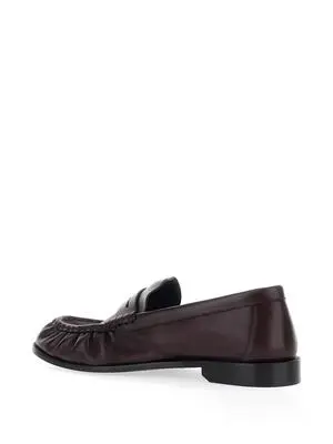 Saint Laurent Le Loafers Supple Smooth Leather - Brown