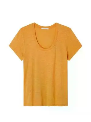 American Vintage Jacksonville Slub-cotton T-shirt Yellow
