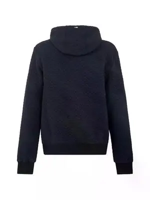 Herno Textured Zip-up Hoodie - Blue