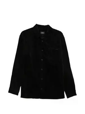 A.p.c. Corduroy Chest-pocket Shirt - Black