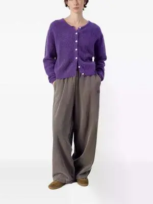 American Vintage Vitow Fluffy Knit Cardigan - Purple
