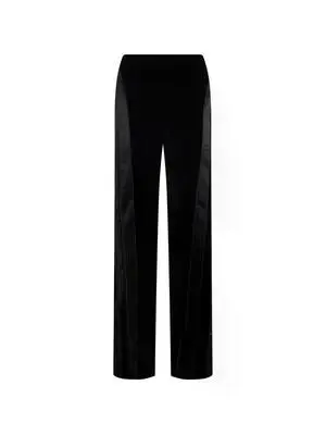 Alberta Ferretti Velvet-finish Panelled Trousers