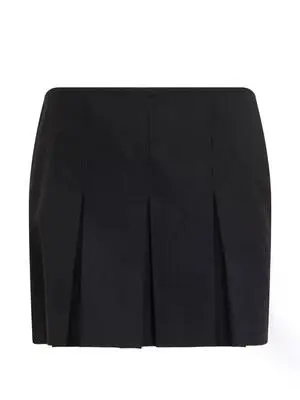 Alberta Ferretti Pleated Short Skirt - Black