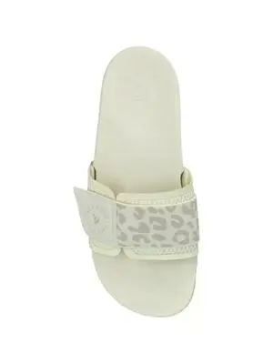 Adidas By Stella McCartney Leopard-print Touch-strap Sandals - Neutrals