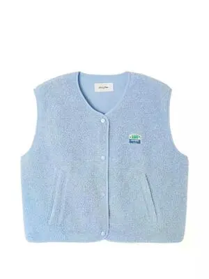 American Vintage Hoktown Shearling-effect Vest - Blue