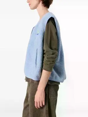 American Vintage Hoktown Shearling-effect Vest - Blue