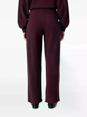 American Vintage Burgundy Fleece Drawstring Track Pants - Red