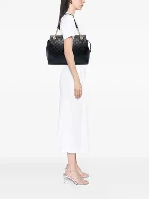 Gucci 2016-2026 Medium Guccissima Soft Signature Tote Bag - Black