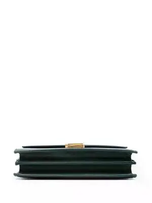 Saint Laurent Smooth Calfskin Cassandra Monogram Shoulder Bag - Green