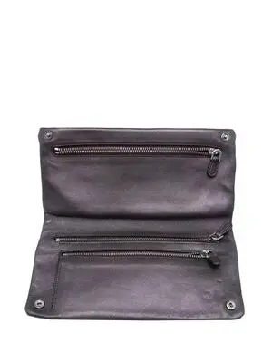Prada Metallic Soft Calf Fold Over Clutch Bag