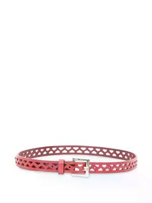 Alberta Ferretti Cut-out Leather Belt - Red