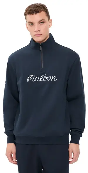 MALBON Collegiate Sweatshirt - Navy
