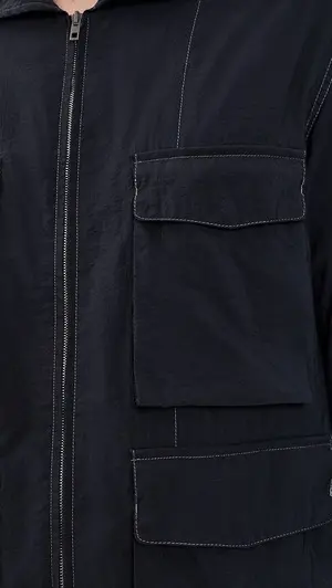 LEMAIRE 3d Pocket Zip-up Jacket - Squid Ink