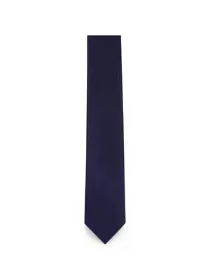 Brioni Micro-patterned Silk Tie - Blue