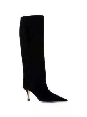 Gucci Suede Pointed-toe Knee-high Boots