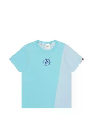 AAPE BY *A BATHING APE Moonface Embossed Panelled T-shirt - Blue