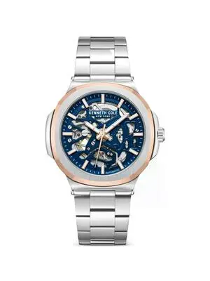 KENNETH COLE Skeleton-dial .5mm Watch - Blue
