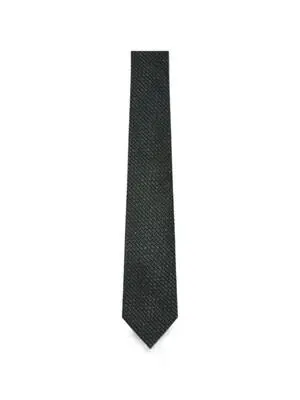 Canali Geometric-pattern Tie - Green
