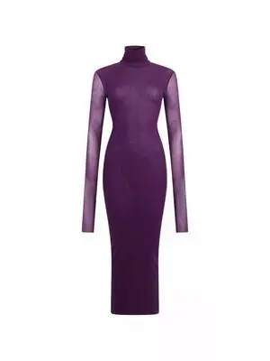 Philosophy Di Lorenzo Serafini Sheer High-neck Midi Dress