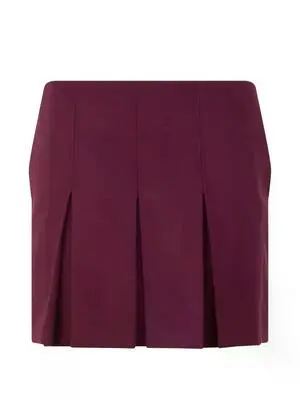 Alberta Ferretti Side-pockets Pleated Mini Skirt - Red