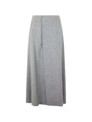 Alberta Ferretti High-waisted Maxi Skirt - Grey