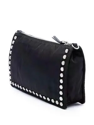 Prada 1990-2010 Tessuto Studded Etiquette Shoulder Bag