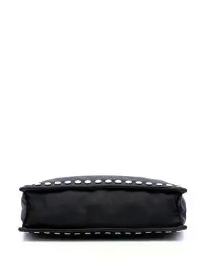 Prada 1990-2010 Tessuto Studded Etiquette Shoulder Bag