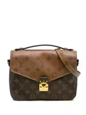 LOUIS VUITTON 2018 Monogram Reverse Pochette Metis Satchel - Brown